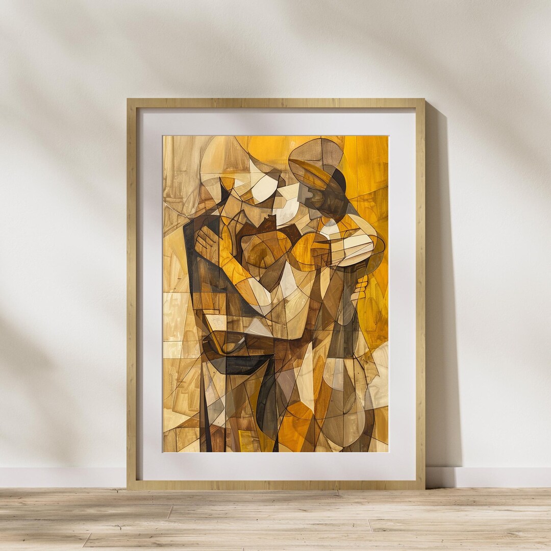 The Kiss – Pablo Picasso Inspired Printable Wall Art – Cubist and ...