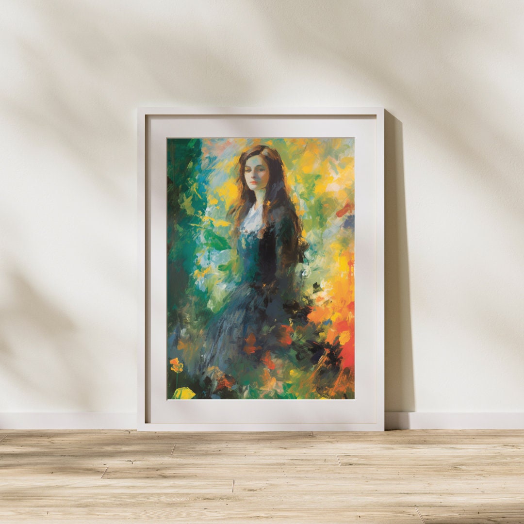 Claude Monet Inspired Mona Lisa Printable Wall Art Download - High-res ...