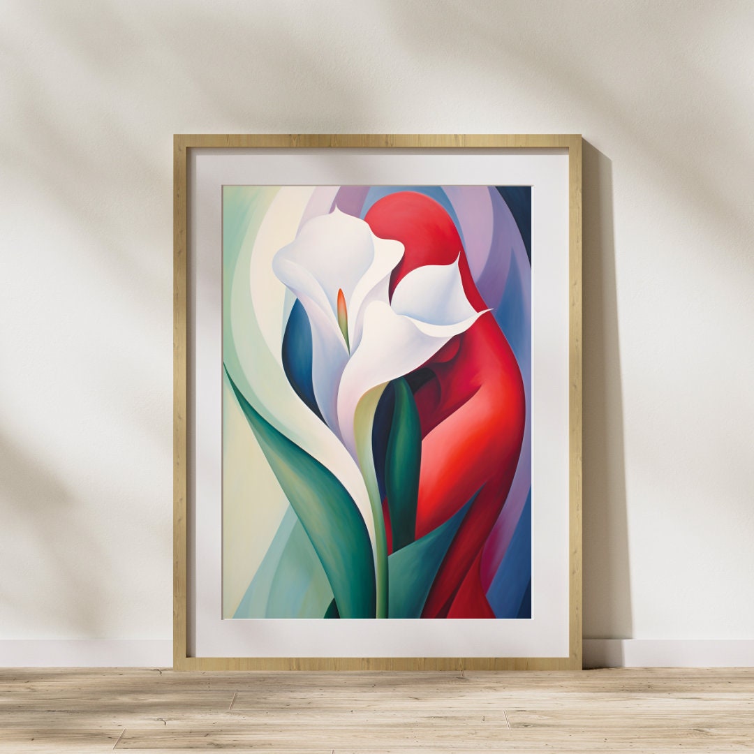 Georgia O'keeffe Inspired the Kiss Printable Wall Art - Etsy