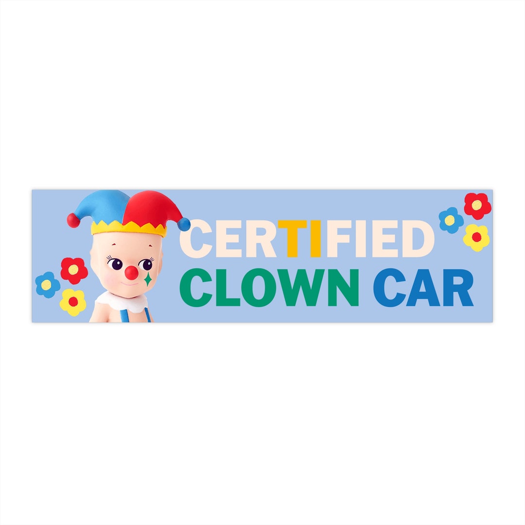 Sonny Angel Certified Clown Car Bumper Sticker - Etsy