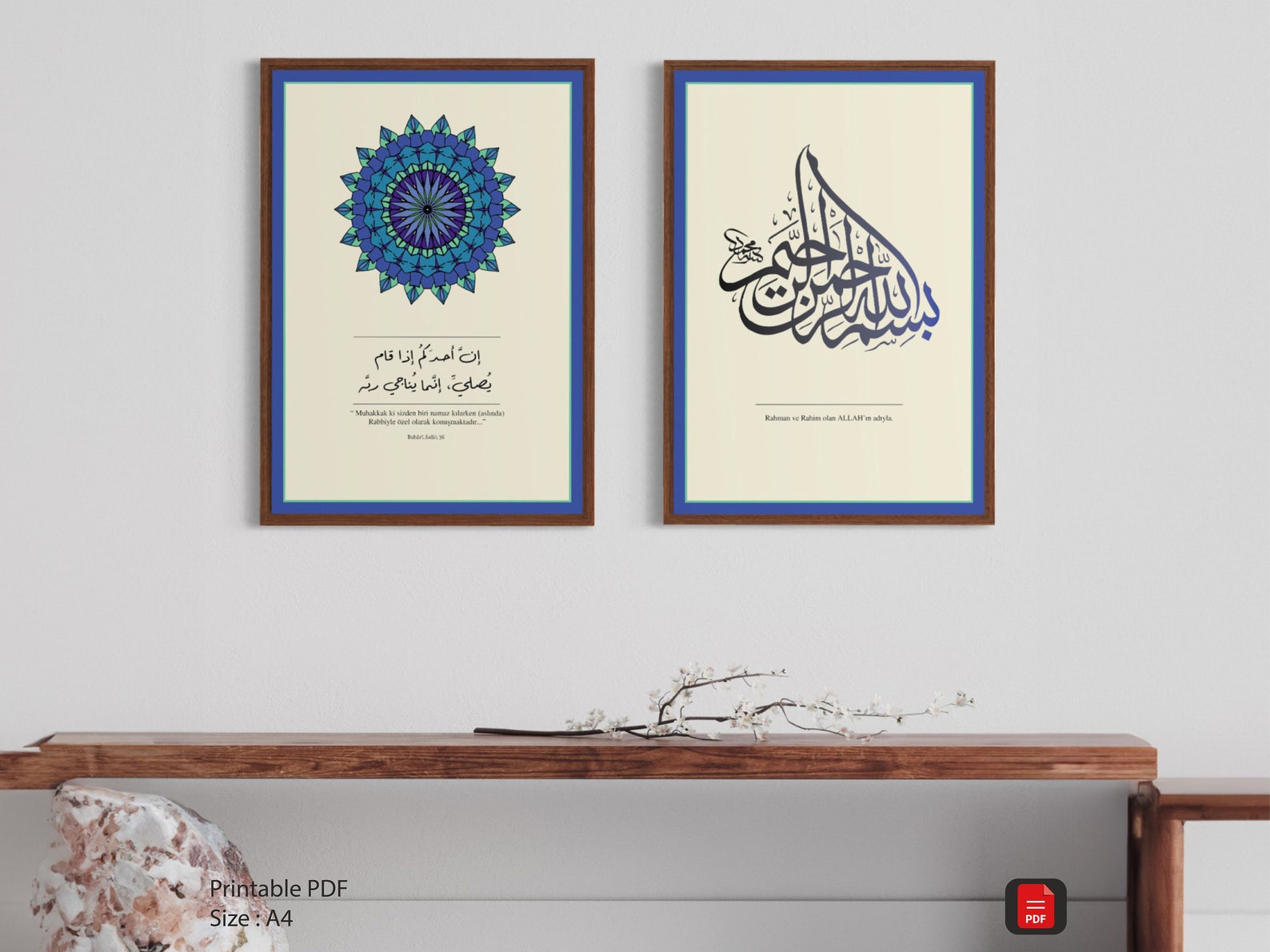 Prayer Islamic Calligraphy Wall Art, Gallery Wall Set, Printable Wall ...