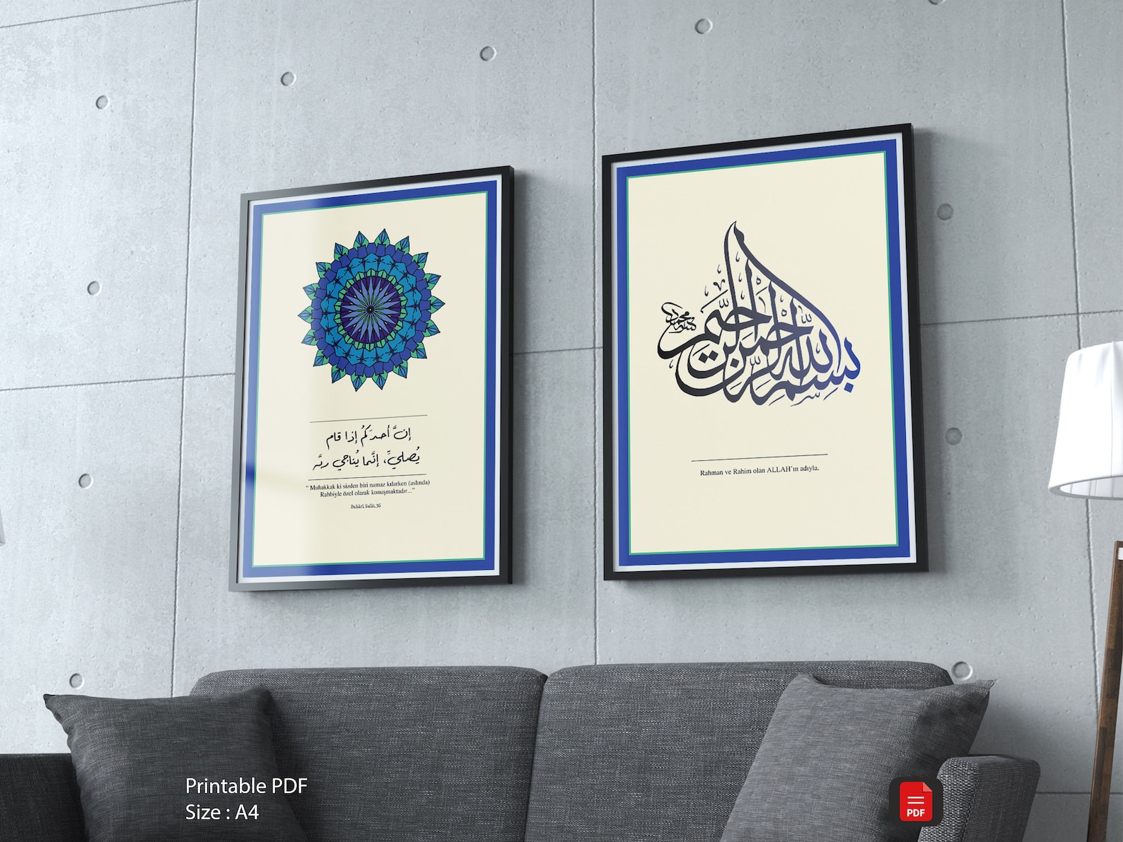 Prayer Islamic Calligraphy Wall Art, Gallery Wall Set, Printable Wall ...