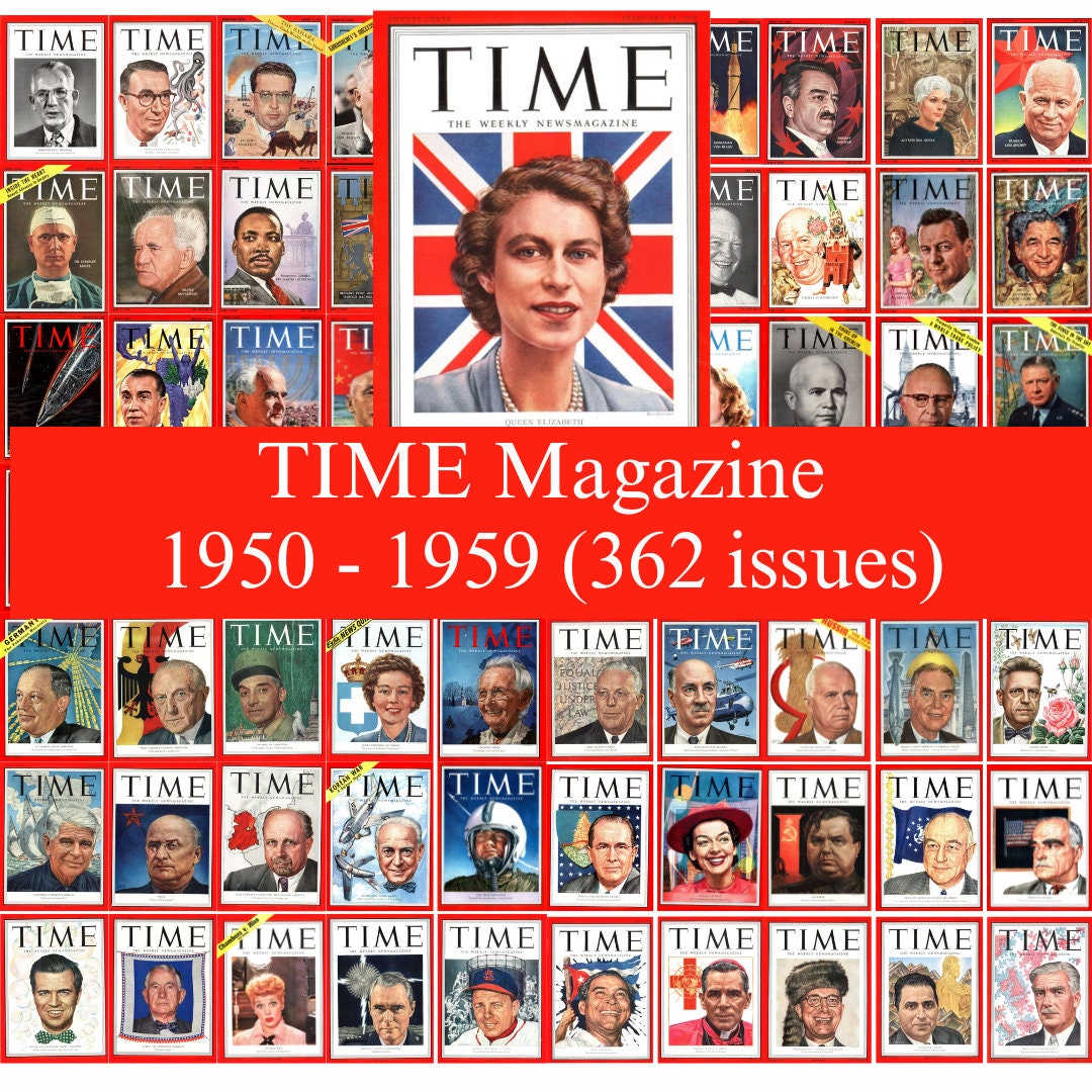 Time Magazine Digital Collection - 1950's (1950-1959) - 362 Issues - Etsy