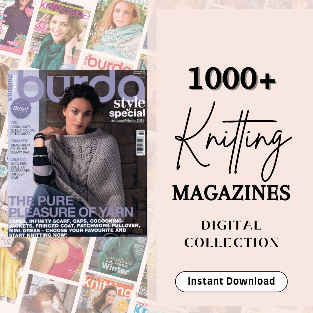 1000+ Knitting Magazine Digital Collection | Instant Download | Burda ...