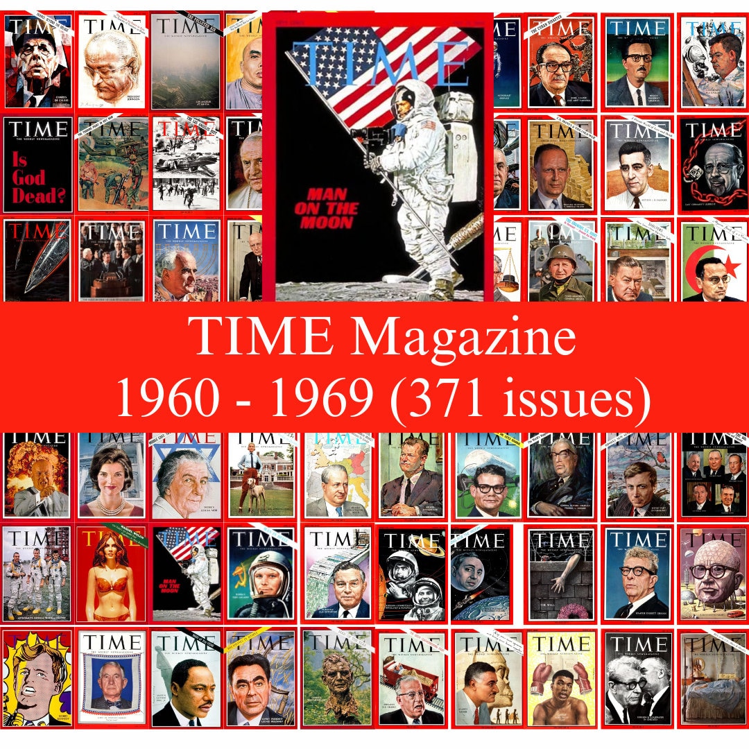 Time Magazine Digital Collection - 1960's (1960-1969) - 371 Issues - Etsy