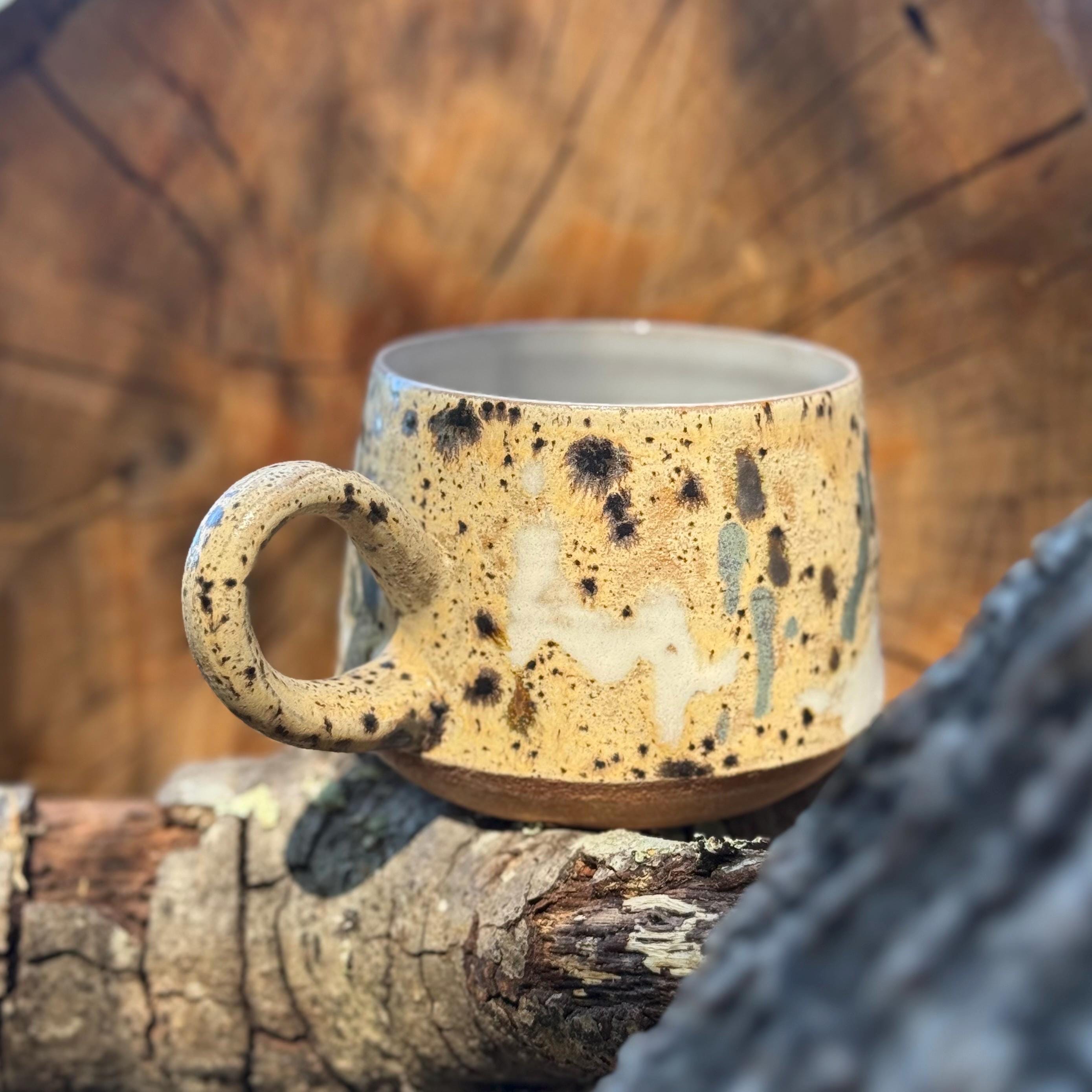 Two Barn Owls Hand Thrown, Hand Painted 12oz Stoneware Mug | Original ...
