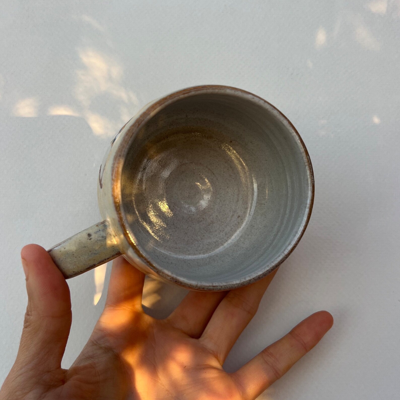 8oz Hand Thrown, Hand Painted, Floral Blush Pink Viola Mug Ceramic ...