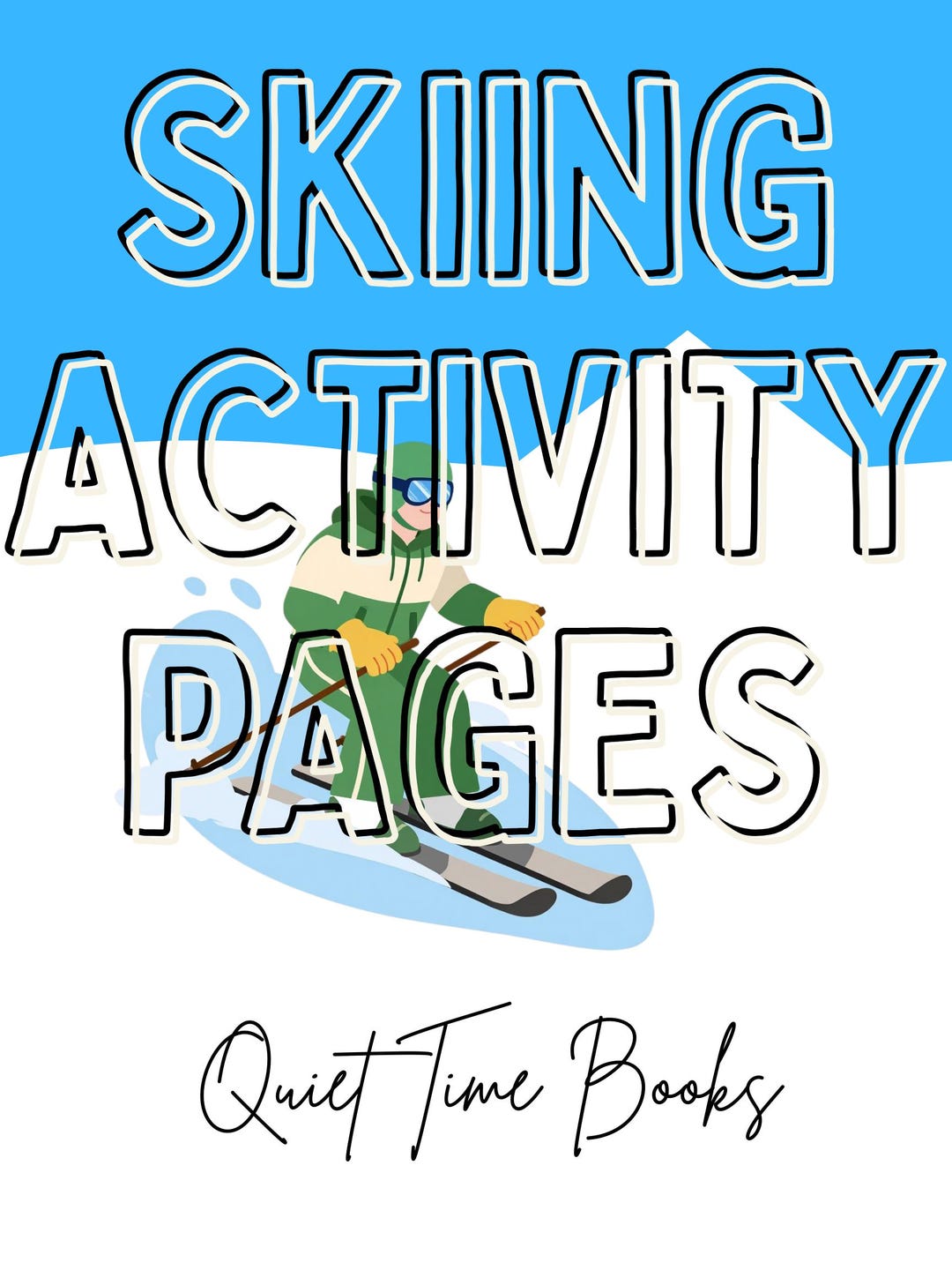 Skiing Activity Pages Printable Digital Design, Coloring and Mazes - Etsy
