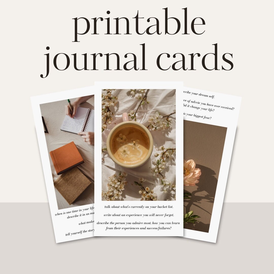 26 Inspiring Journal Prompts, Journal Cards, Printable Journal Ideas - Etsy