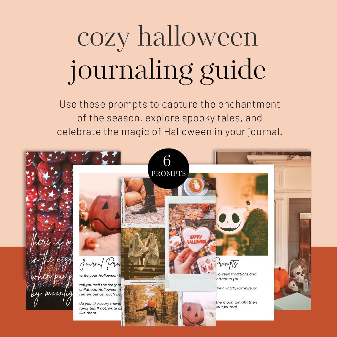 Printable Journal Cards, Cozy Halloween Journaling Guide - Halloween ...