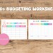 Printable Budgeting Worksheet for Kids | Spend, Save, Share | Financial ...