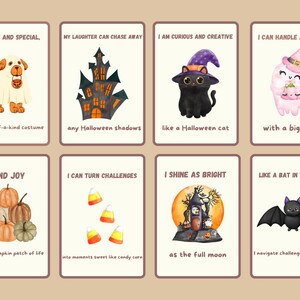 16 Printable Halloween Affirmation Cards for Kids | Positive Halloween ...