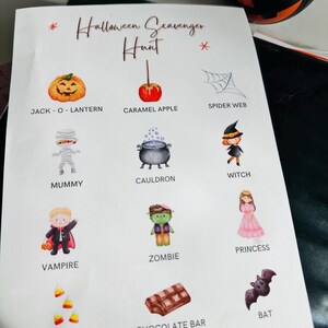 Halloween-themed Printable Scavenger Hunt for Kids | Spooky Scavenger ...