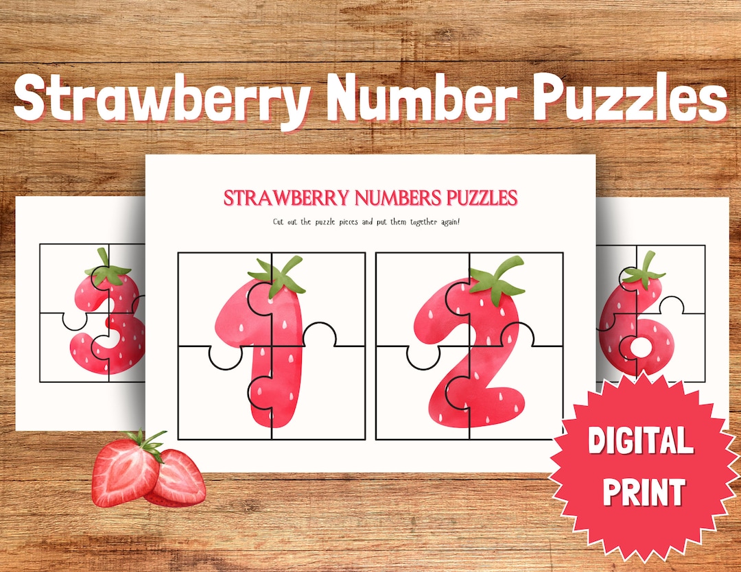 Kids Numbers Puzzle Worksheet Printable Math Games Educational Learning ...
