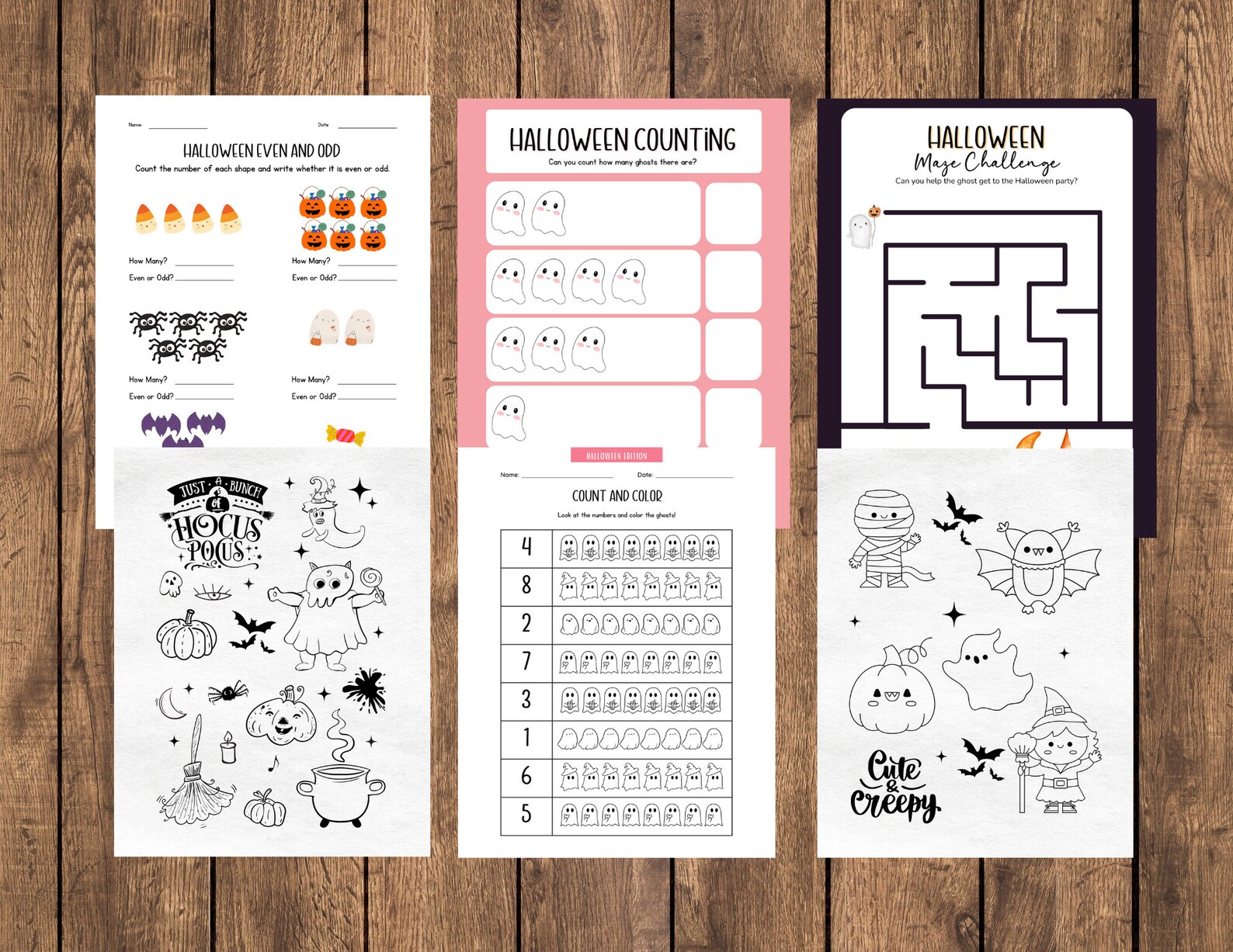 Printable 13 Page Halloween Busy Book | Preschool & Kindergarten ...