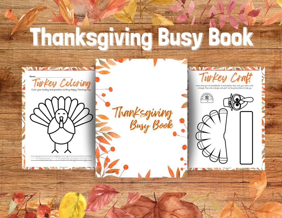 11 Page Printable Thanksgiving Busy Book for Toddlers and Preschoolers ...