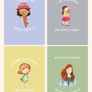 16 Printable Affirmation Cards for Children | Set of 16 Nurturing ...