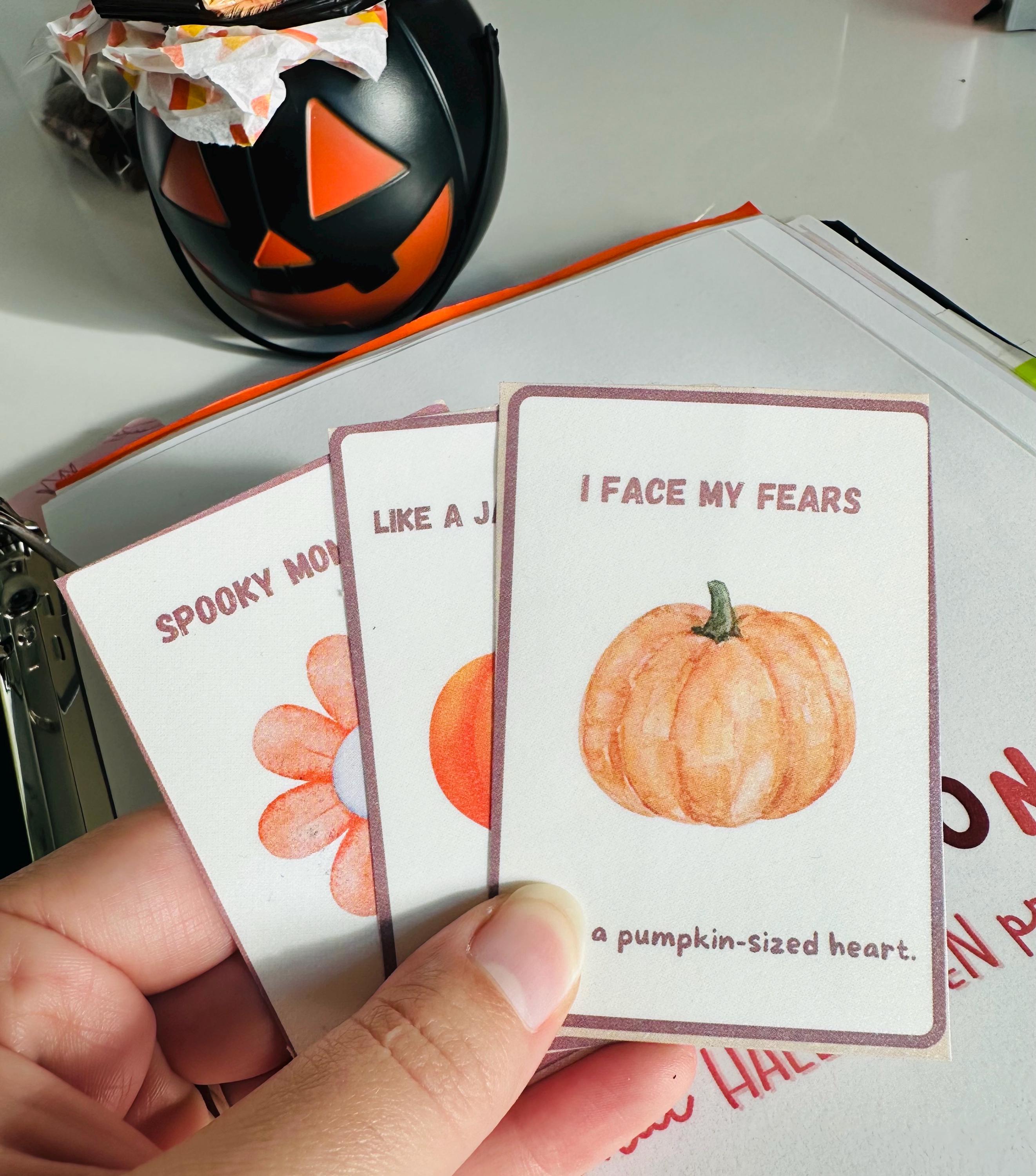 16 Printable Halloween Affirmation Cards for Kids | Positive Halloween ...