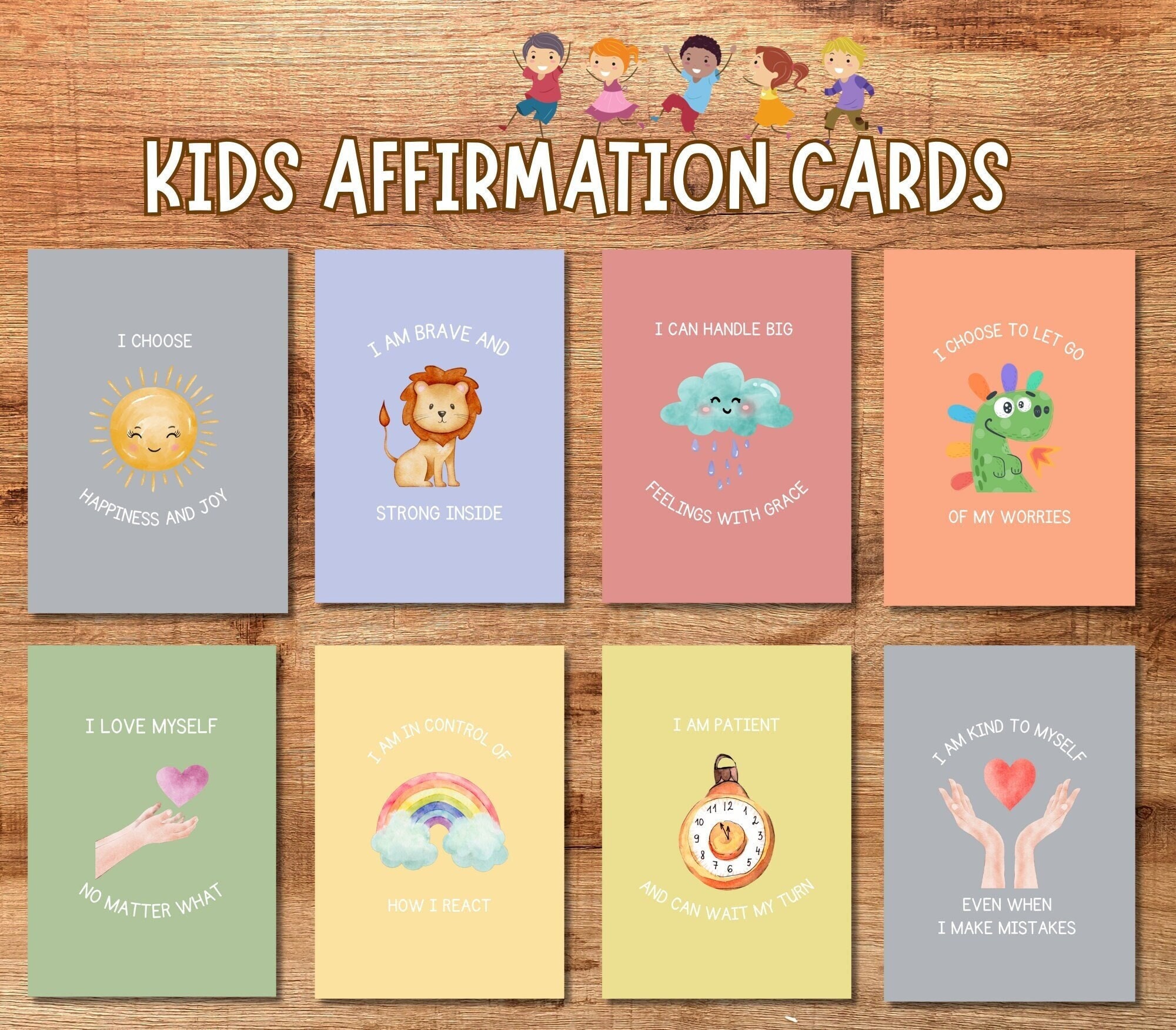 Printable Affirmation Cards for Kids Set of 16 Positive - Etsy