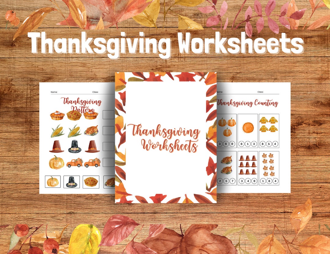 Thanksgiving Printable 5 Page Kids Workbook | Thanksgiving Busy Book ...