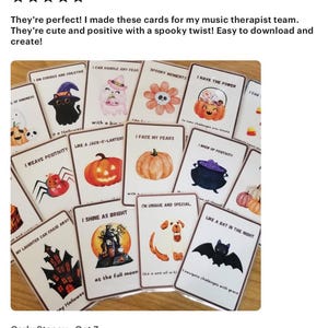16 Printable Halloween Affirmation Cards for Kids | Positive Halloween ...