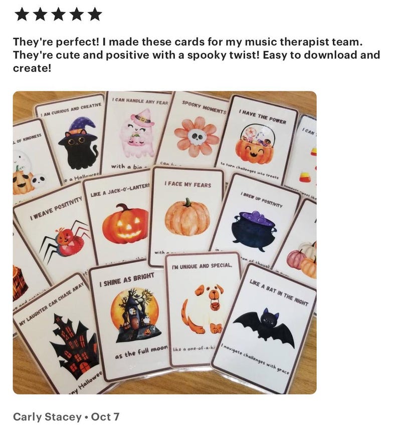 16 Printable Halloween Affirmation Cards for Kids | Positive Halloween ...