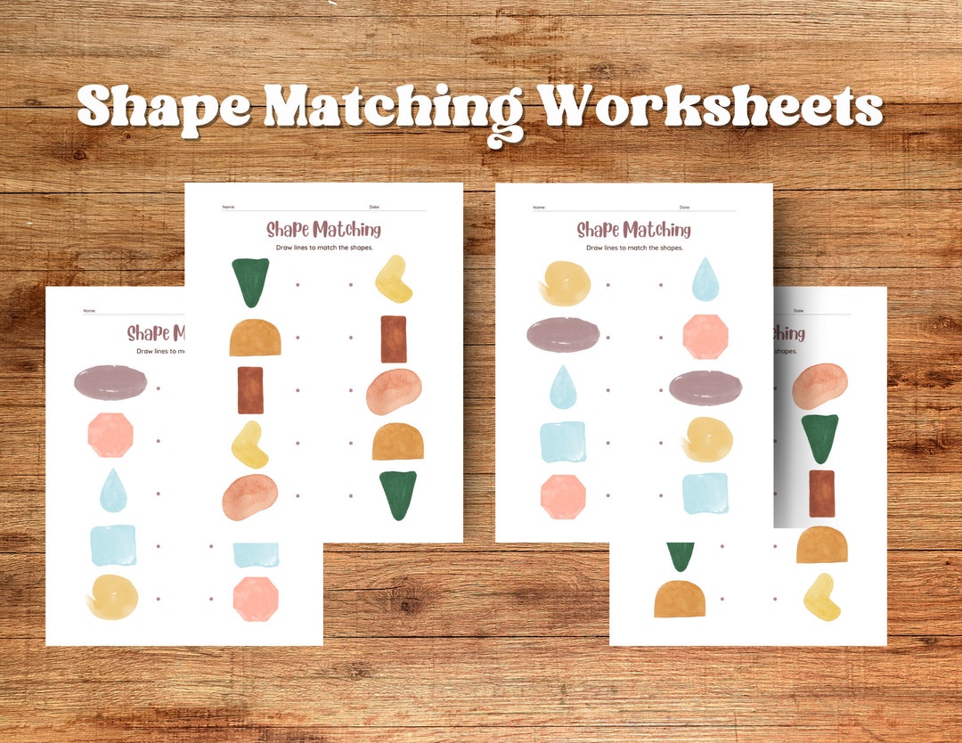 Shape Matching Printable Worksheets for Kids | Fun Educational ...