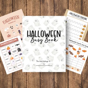 Printable 13 Page Halloween Busy Book | Preschool & Kindergarten ...
