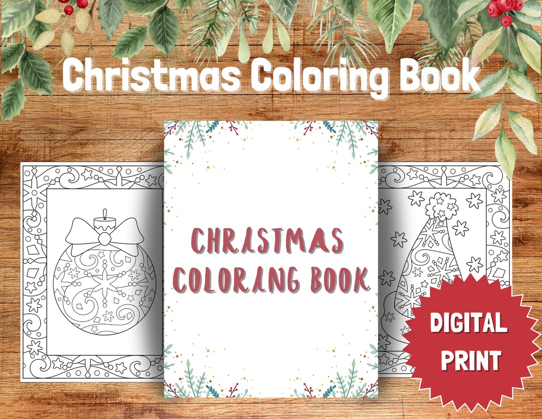 7 Peaceful Holiday Mindful Christmas Coloring Book Pages for Relaxation ...