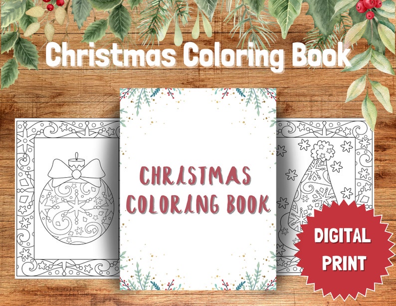 7 Peaceful Holiday Mindful Christmas Coloring Book Pages for Relaxation ...