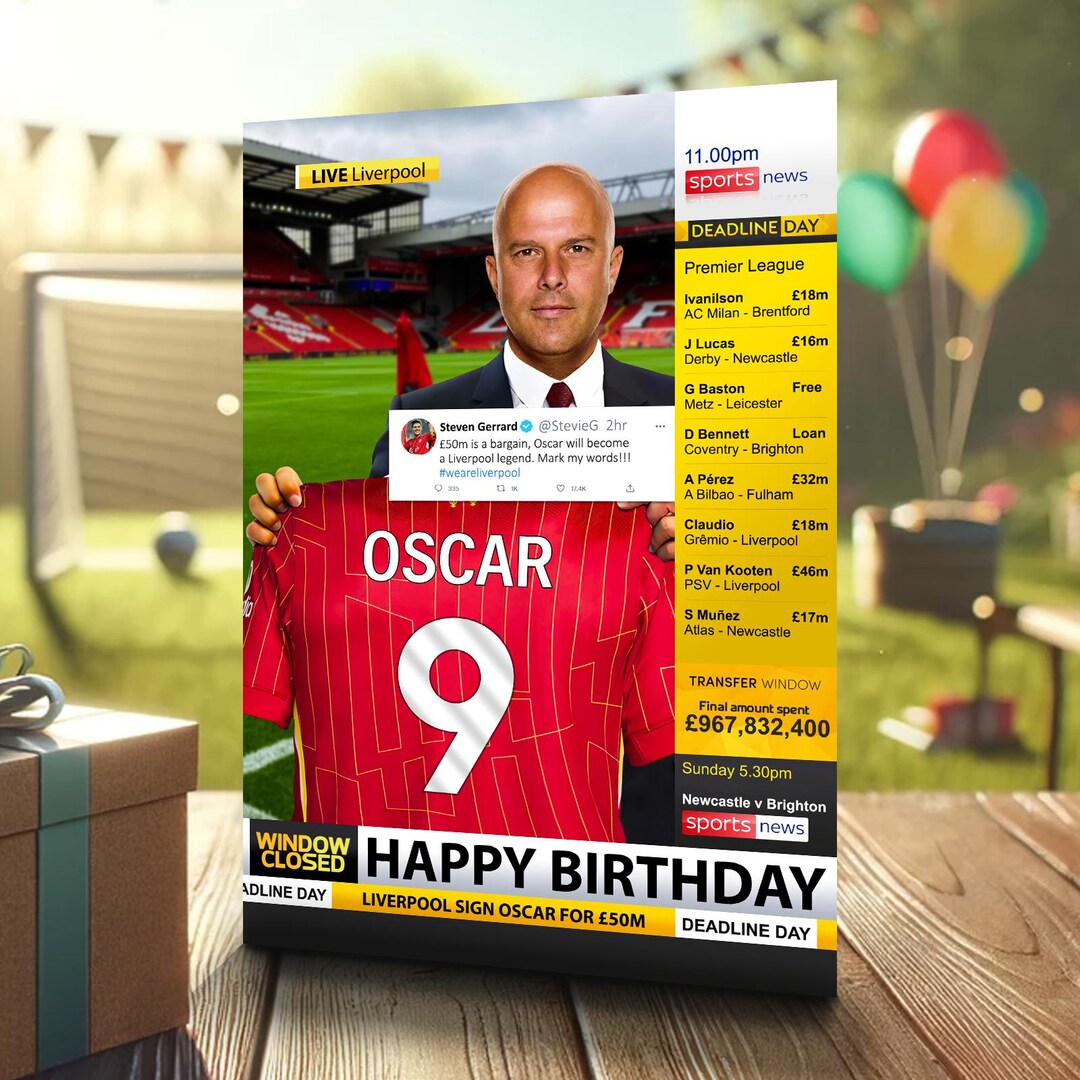 Liverpool Birthday Card - Personalise With Any Name and Age (0003 ...