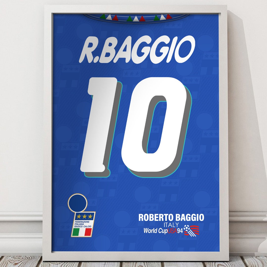 Roberto Baggio iconic Moment's Jersey Art Print - Etsy