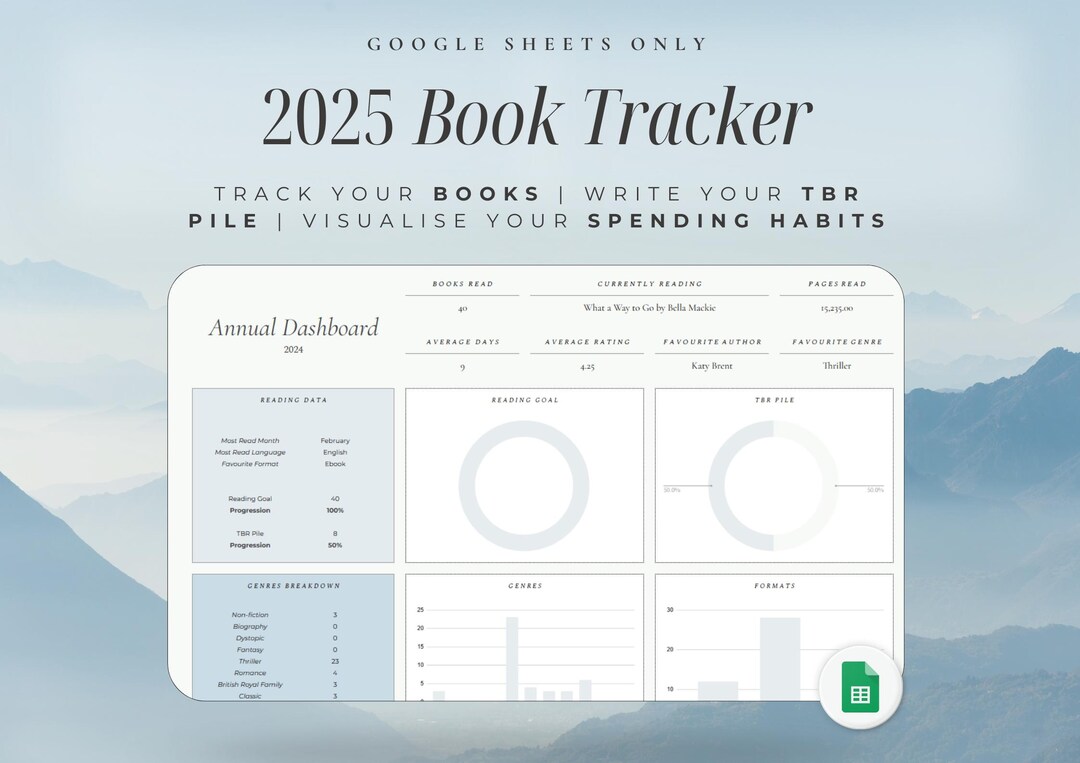 2025 Book Tracker - Etsy
