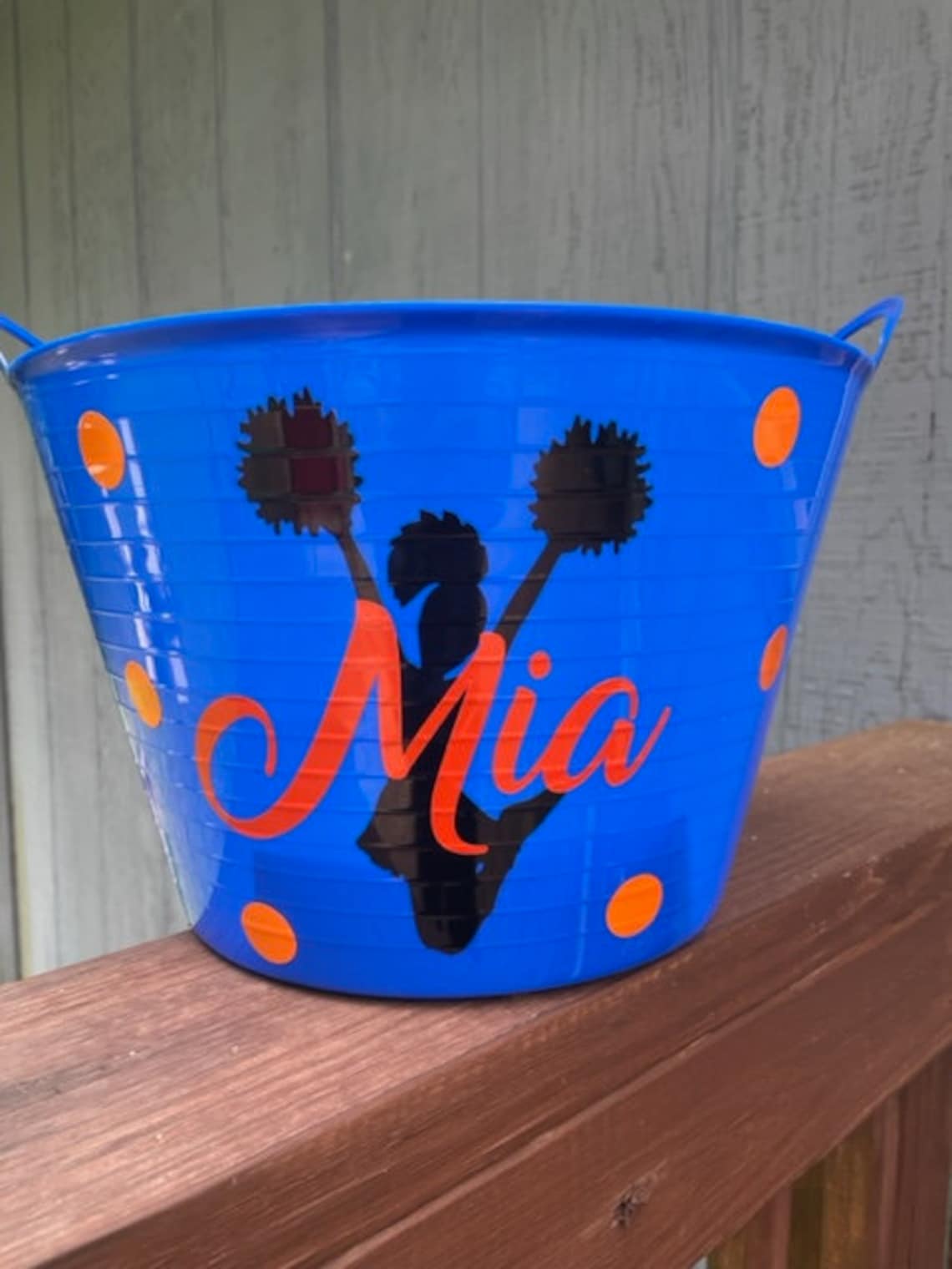 Personalized Cheerleading Buckets Cheer Team Gift Cheer Team - Etsy
