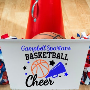 Personalized Basketball Cheer Team Buckets, Cheer Team Gift ...