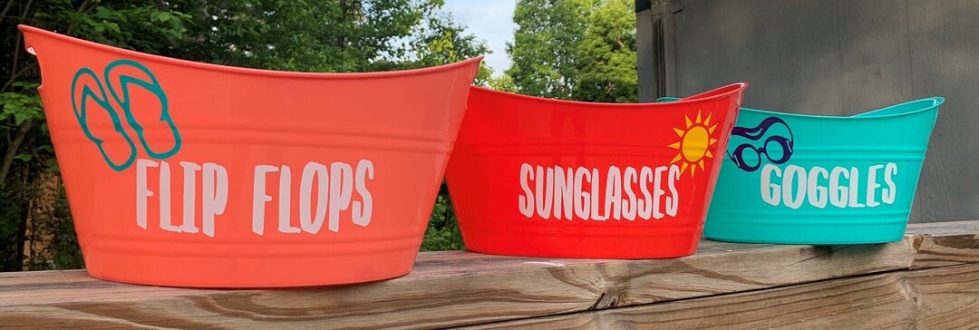 Sunglasses Storage Bucket, Summer Gift Basket, Pool Storage, Pool Party ...