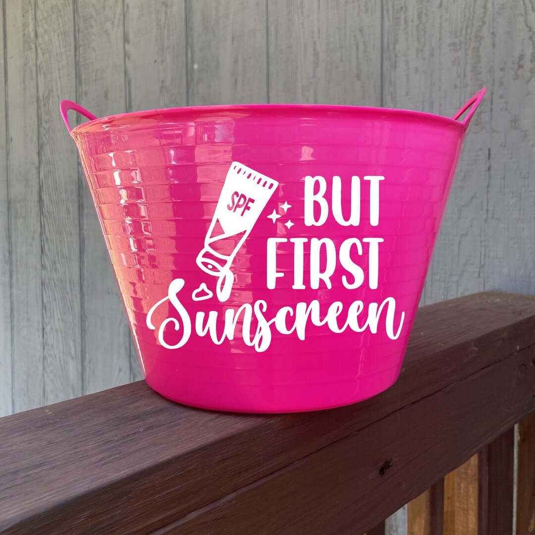 Sunscreen Bucket, Pool Storage, Pool, Summer Basket, Flip Flops, Summer ...