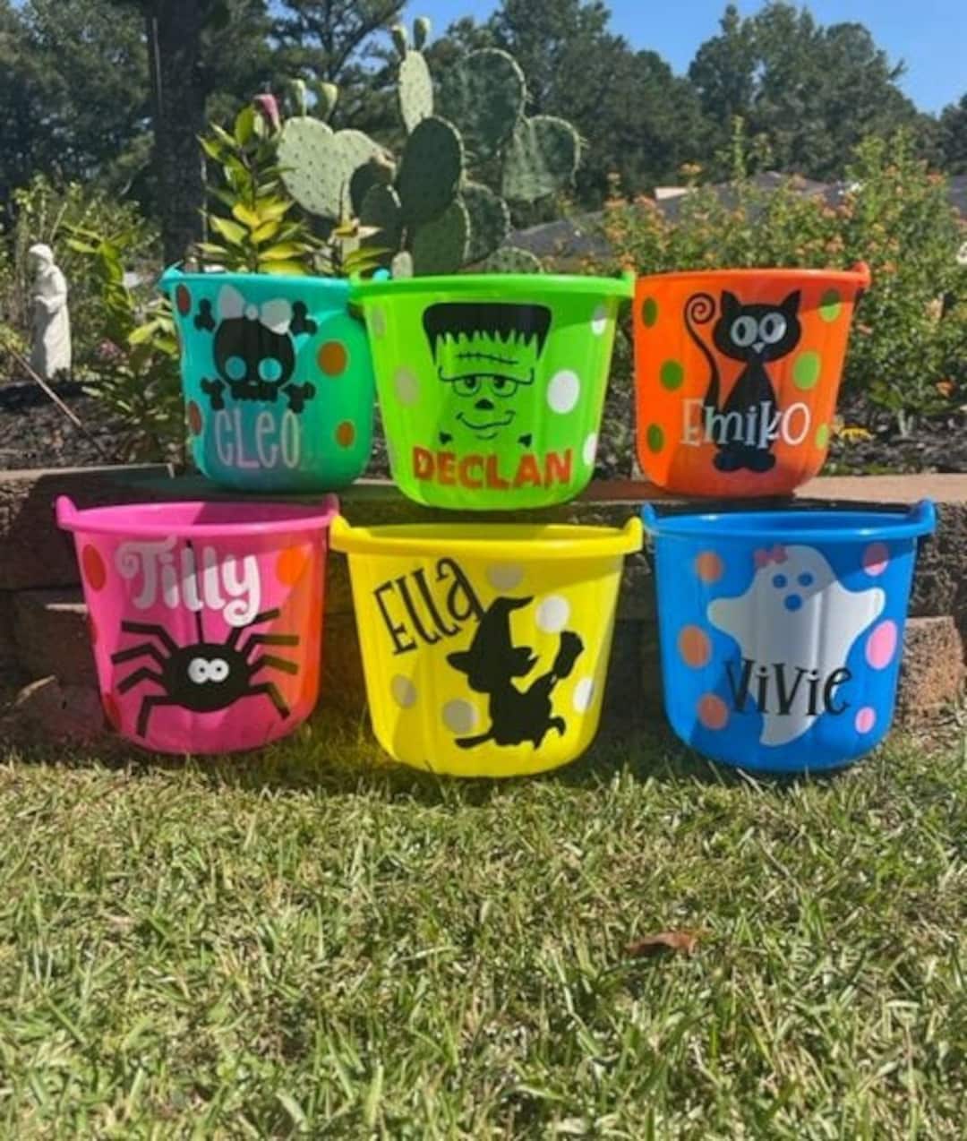Custom Halloween Buckets, Personalized Halloween Bucket, Halloween ...