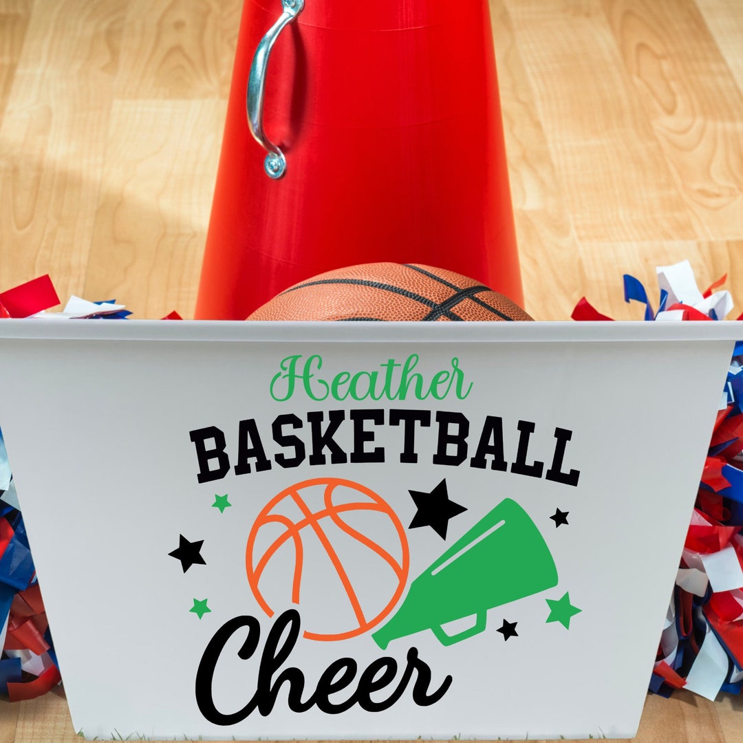 Personalized Basketball Cheer Team Buckets, Cheer Team Gift ...