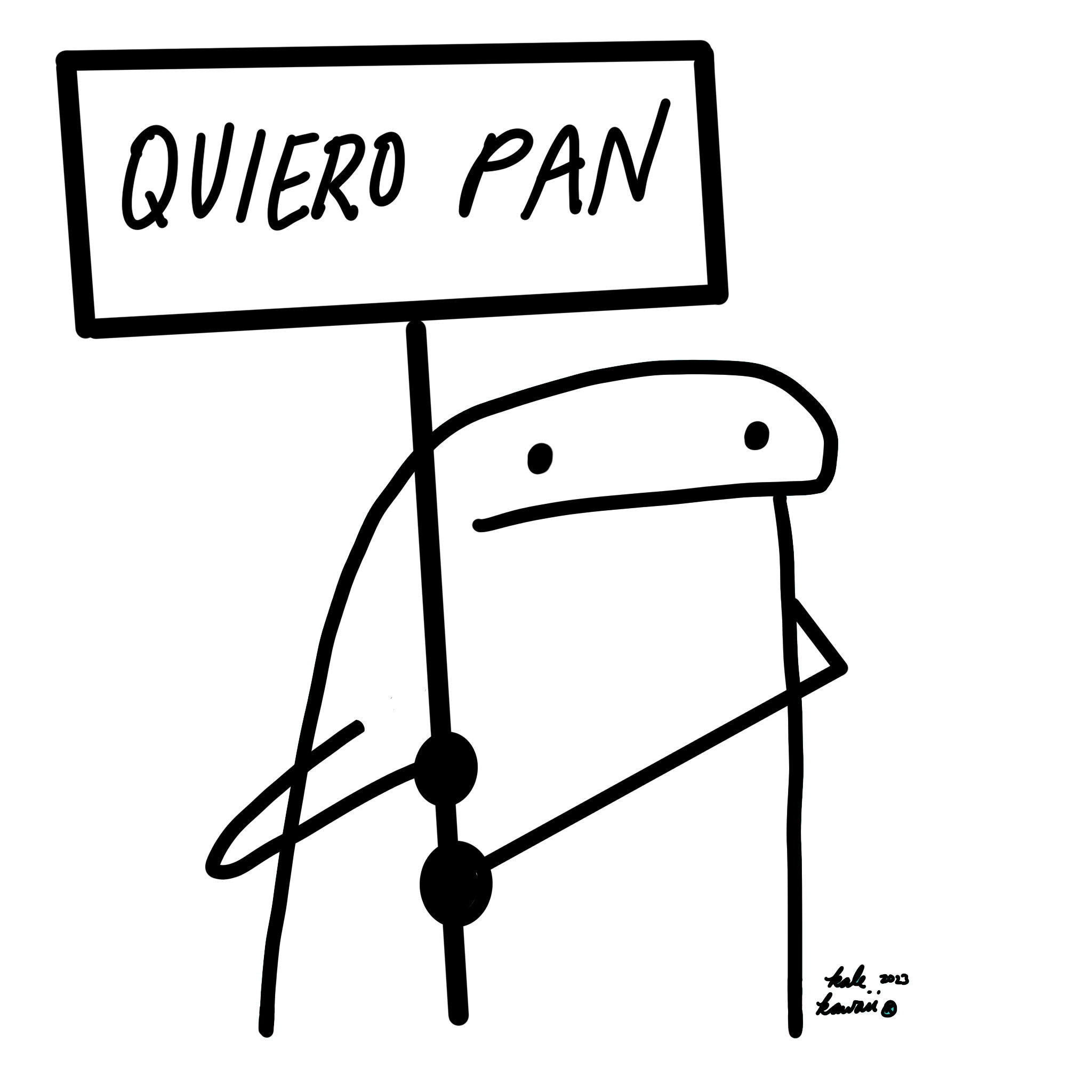 Hoja de pegatinas 10 en total Tengo Hambre FLORK meme, pegatina latina ...