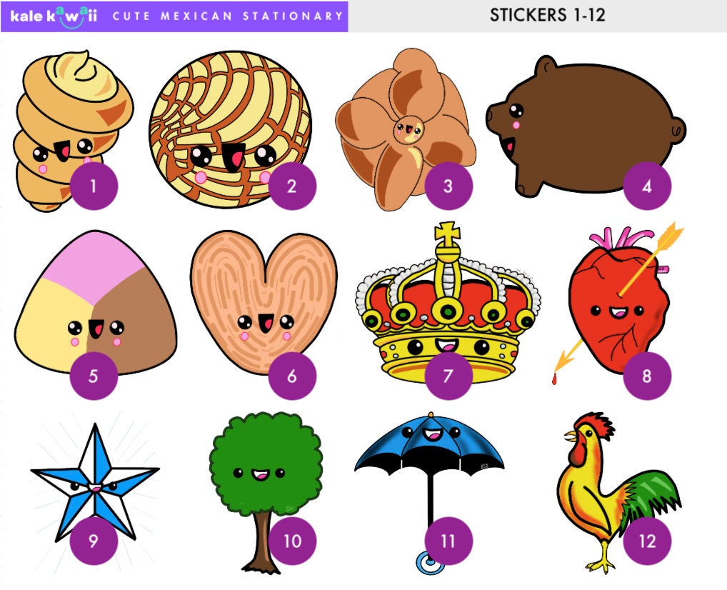 CUSTOM STICKER SHEETS, Kawaii Cute Stickers-stationary, Great for ...