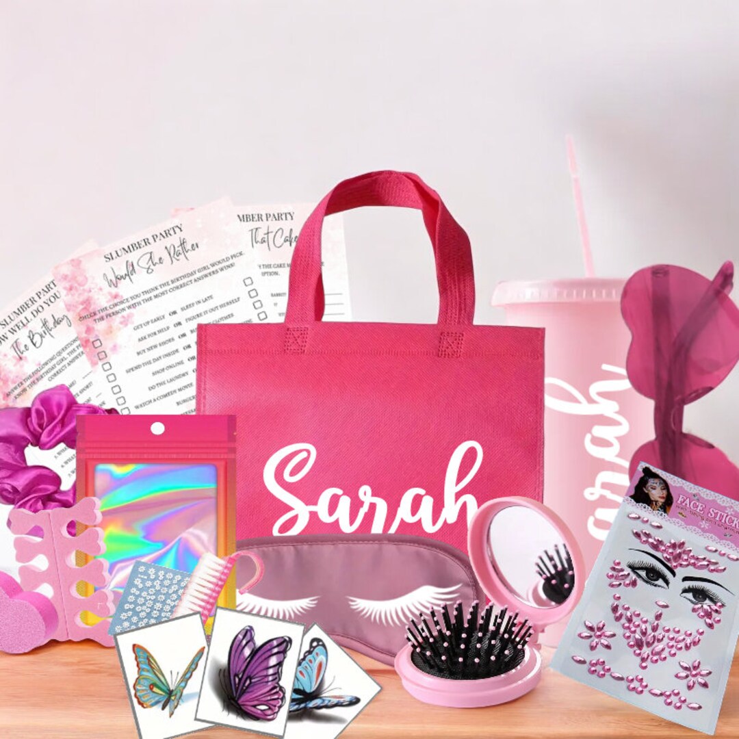 Sleepover Birthday Party Sleepover Squad Party pamper Party Bag spa ...