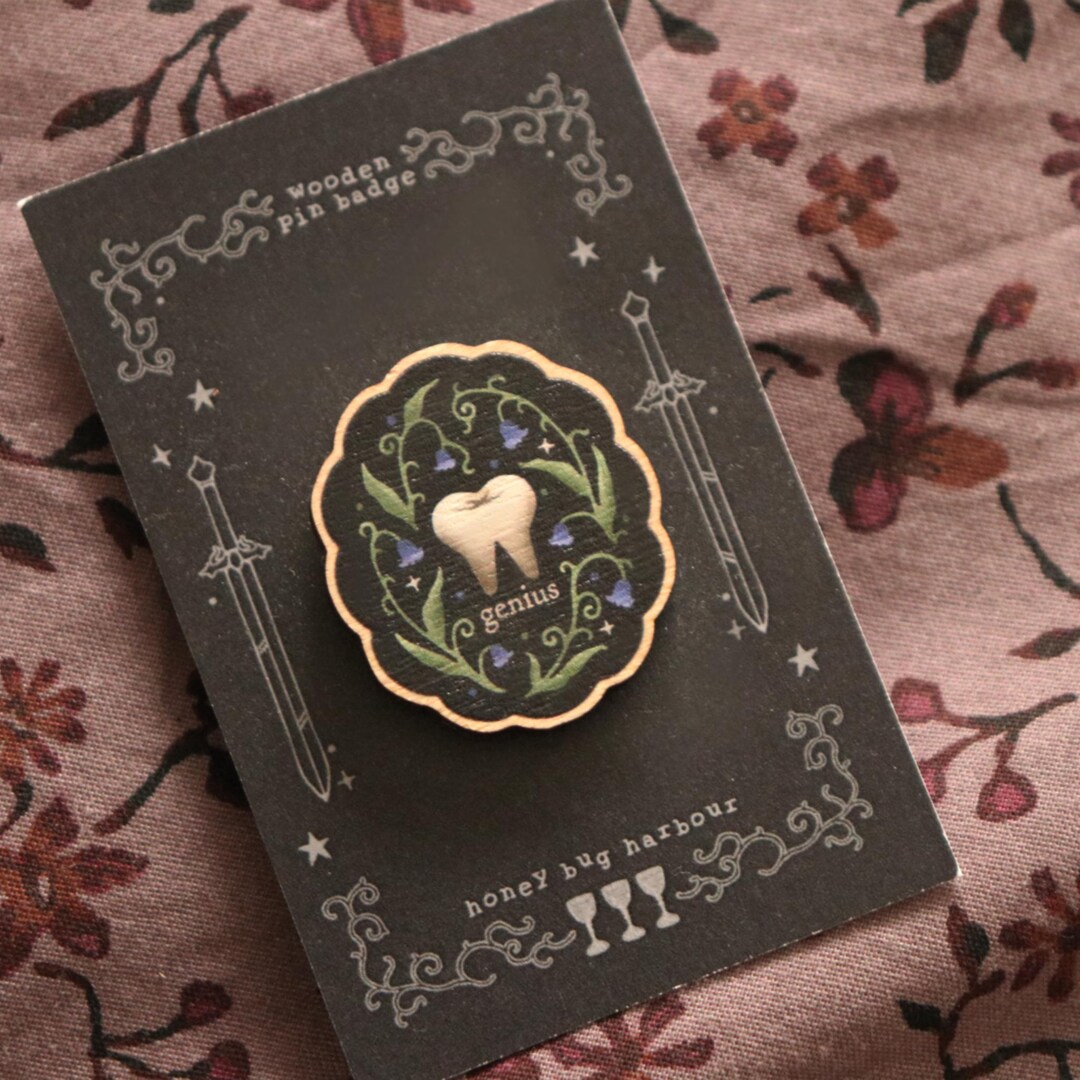 Boygenius Inspired Wooden Pin Tooth Badge - Etsy