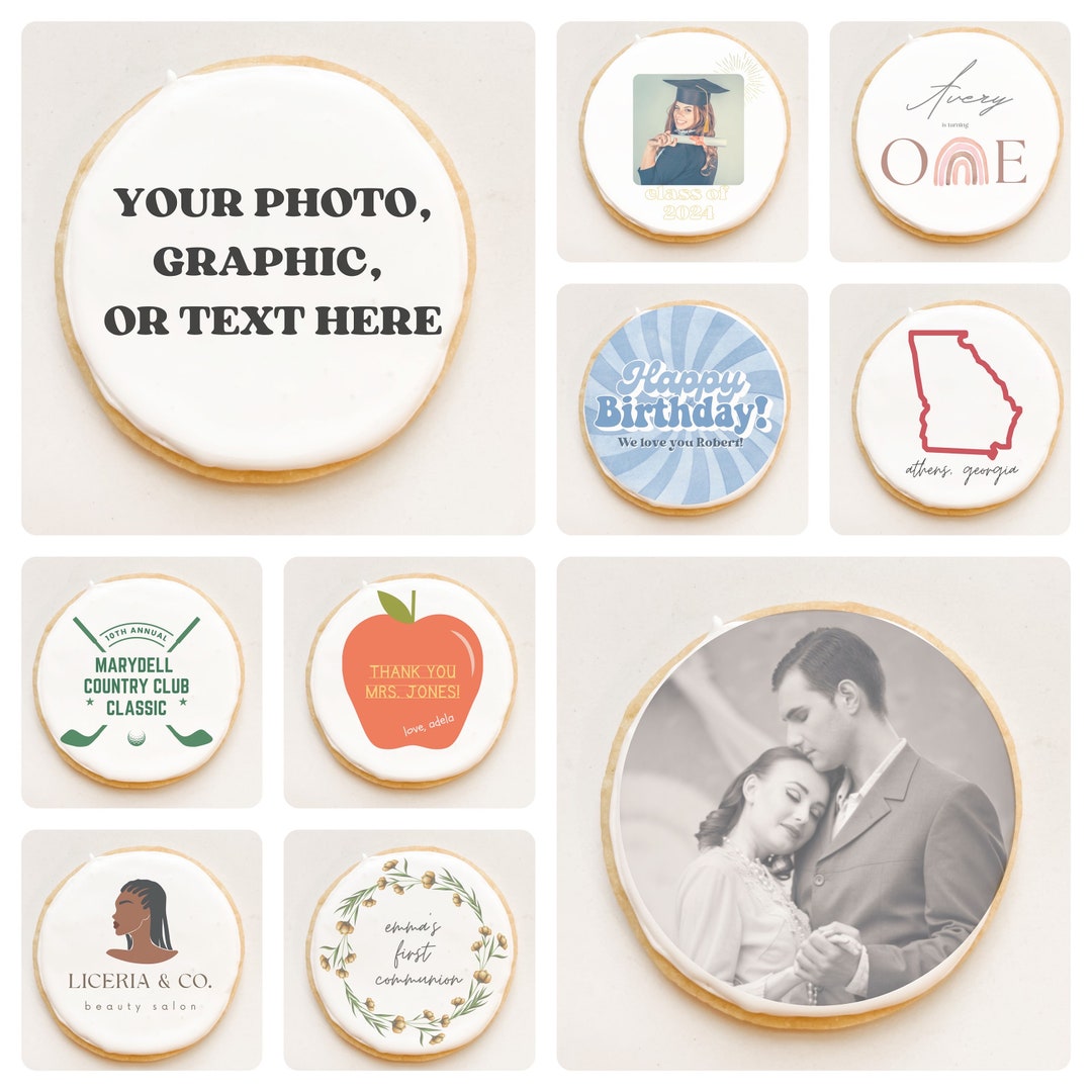 Custom Printed Icing Sheet “cookie Tattoos” - Custom Text, Graphics, or ...