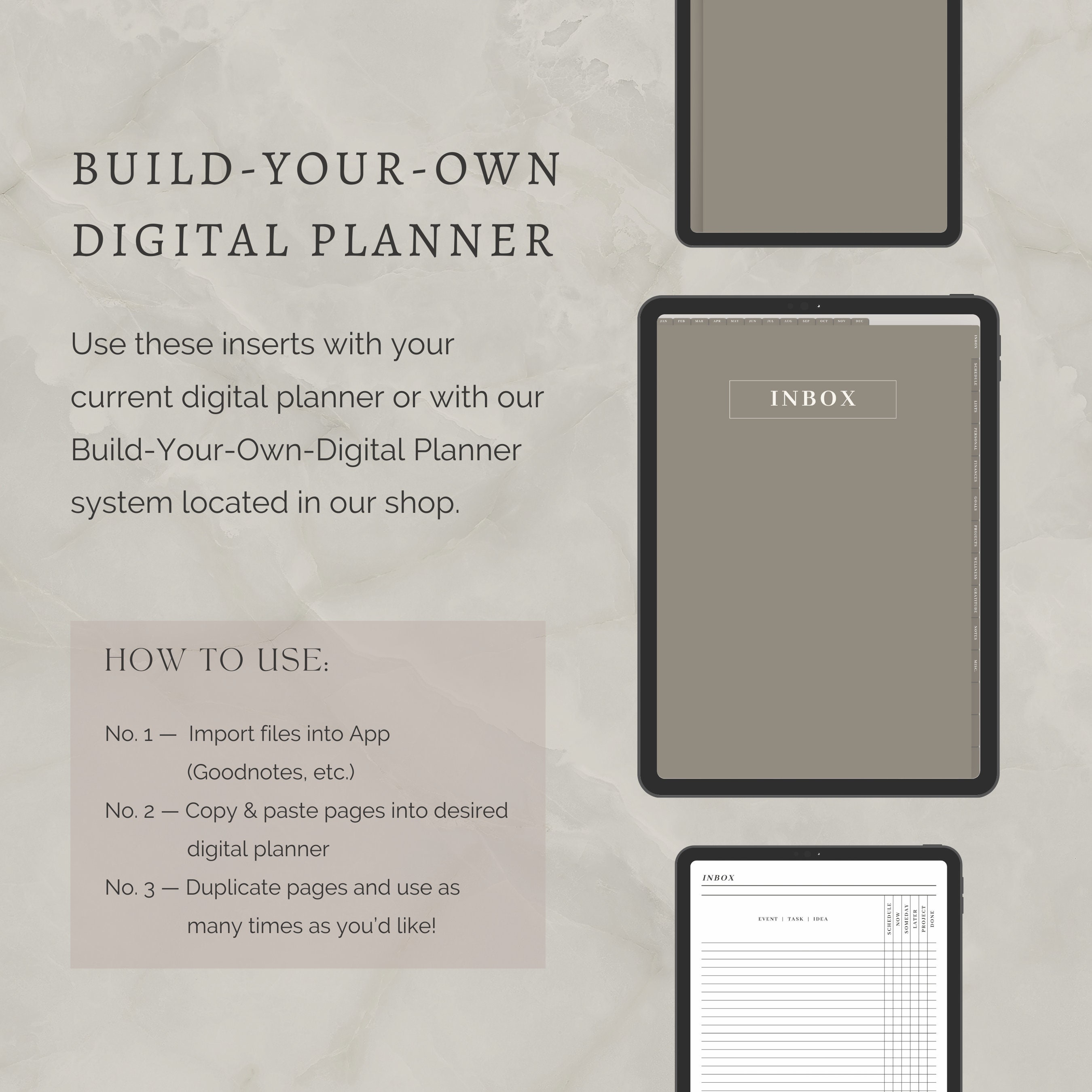 Inbox Tracker, Inbox System, Task Organizer, Brain Dump, Idea Organizer ...