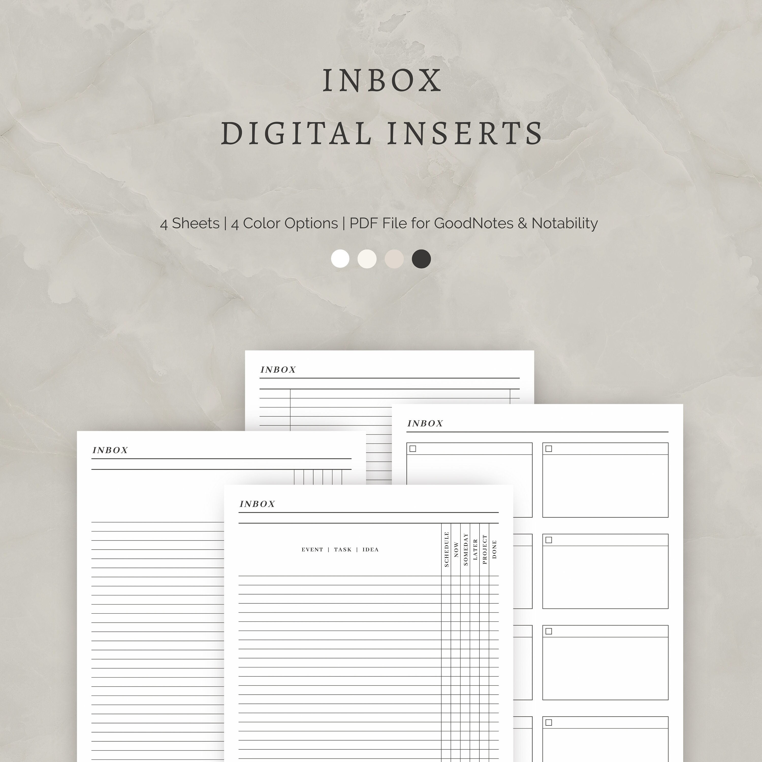 Inbox Tracker Inbox System Task Organizer Brain Dump Idea - Etsy