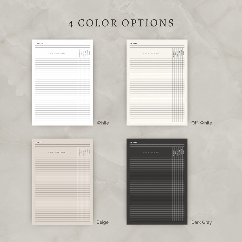 Inbox Tracker, Inbox System, Task Organizer, Brain Dump, Idea Organizer ...