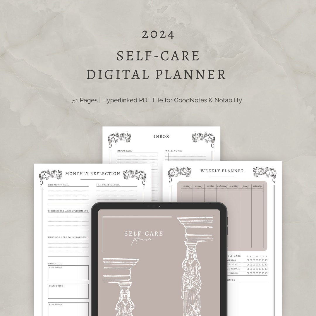 2024 Self-care Digital Planner Self-care Planner Templates - Etsy