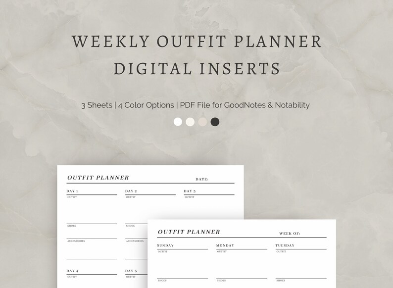 Weekly Outfit Planner, Outfit Organizer, Wardrobe Organizer, Wardrobe ...