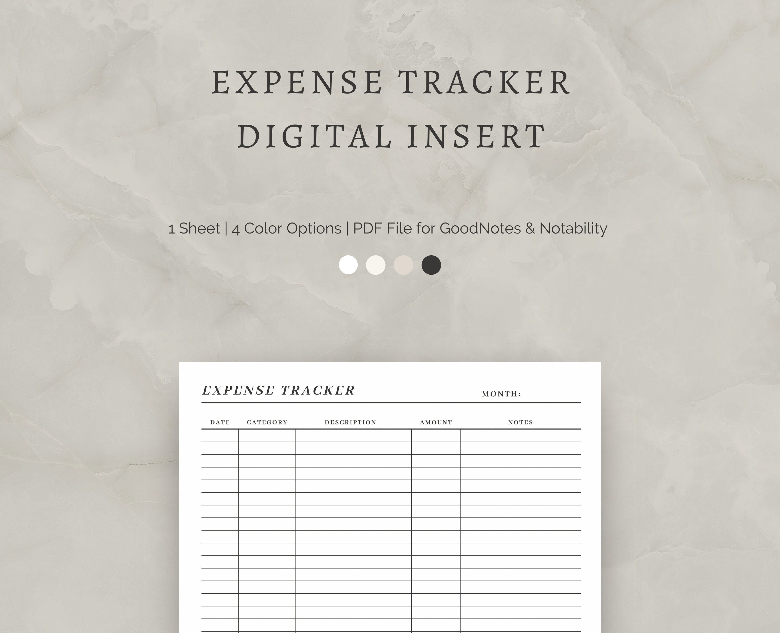 Expense Tracker Bill Tracker Bills and Expenses Insert - Etsy